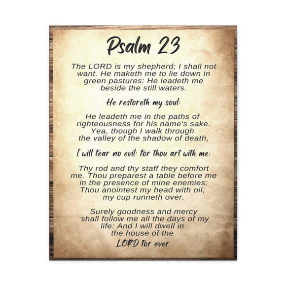 Express Your Love Gifts | Art | Scripture Sign Psalm 23 Brown Wood ...